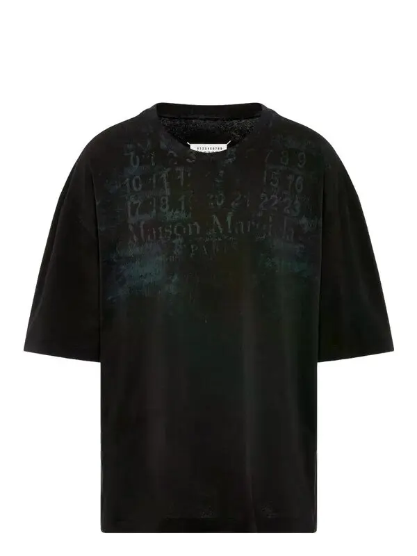 MAISON MARGIELA Logo-print Oversized T-shirt - Black