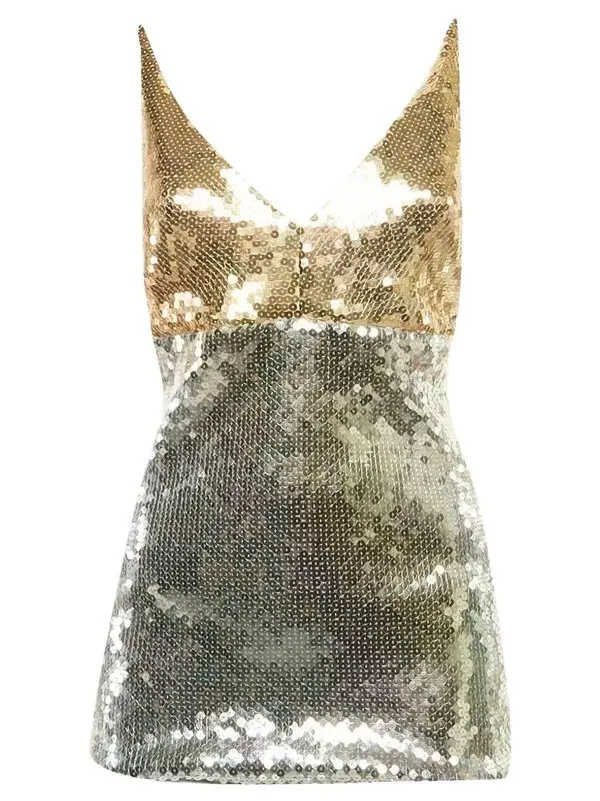 Victoria Beckham Sequin-embellished Cami Blouse - Silver