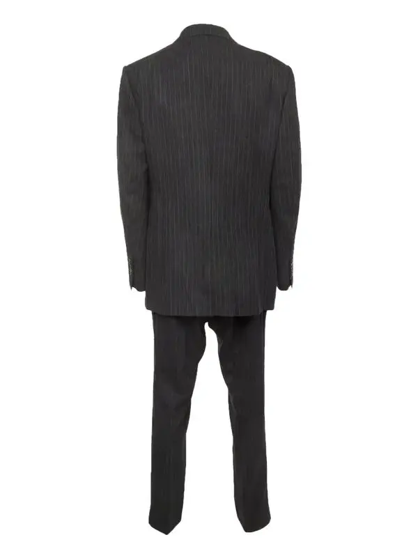 TOM FORD Single-breasted Striped Wool Suit - Grey