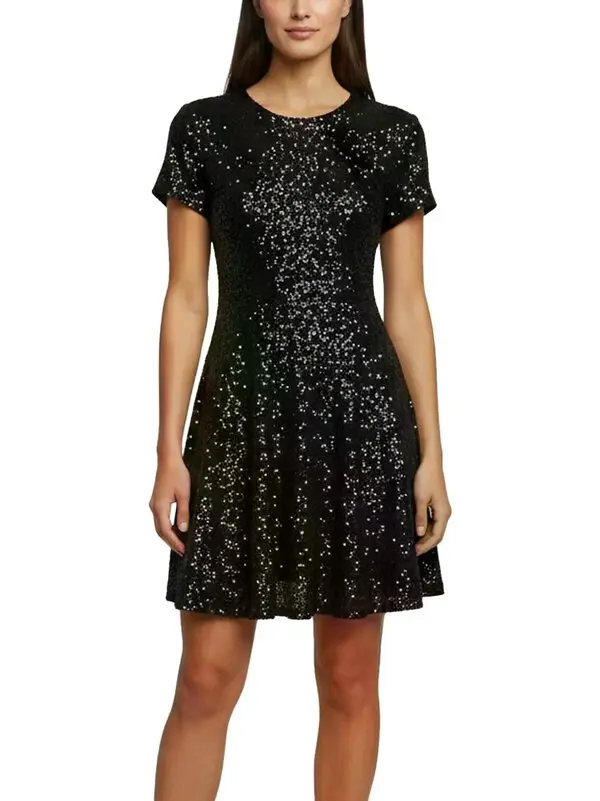 Maje Sequin-embellished Mini Dress - Black