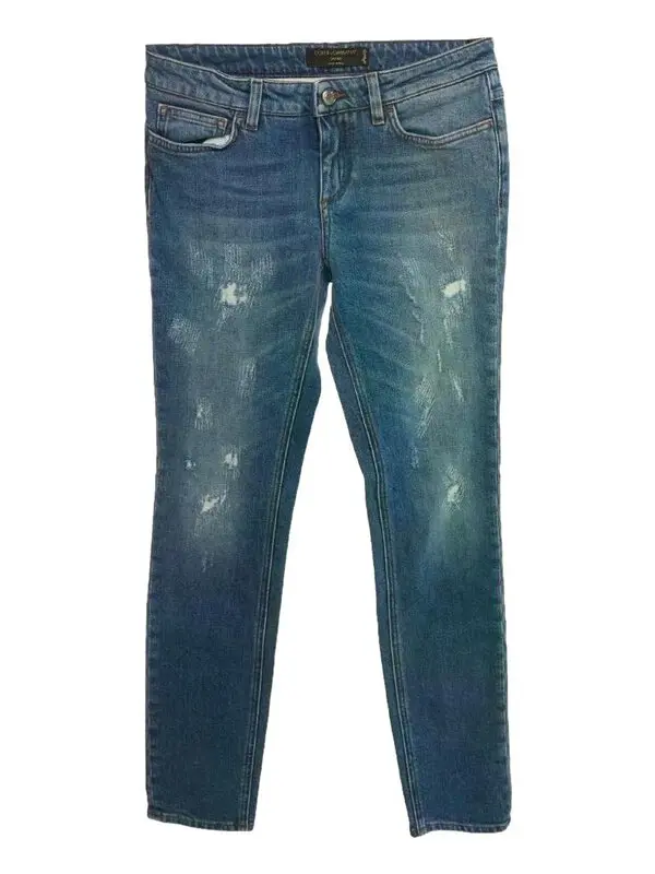 Dolce & Gabbana Distressed Skinny Jeans - Blue