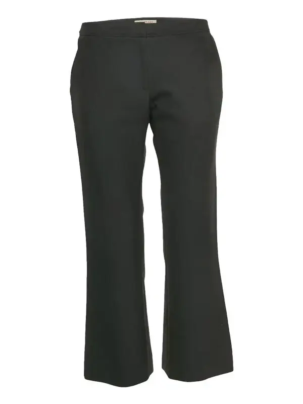 Burberry Tailored Cropped Trousers With Jetted Pockets - Black