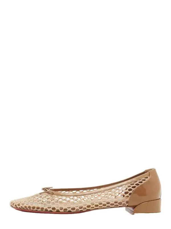 CHRISTIAN LOUBOUTIN Sweetie Mesh Ballet Flats - Brown