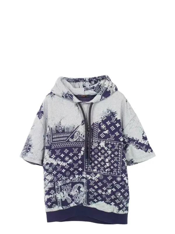 LOUIS VUITTON Monogram Bandana Hoodie - Blue