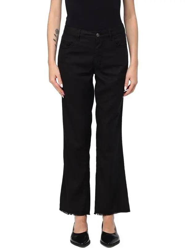FAY Mid-rise Flared Jeans In Stretch Cotton Denim - Black