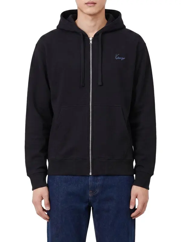 Kenzo Embroidered Logo Hoodie - Black