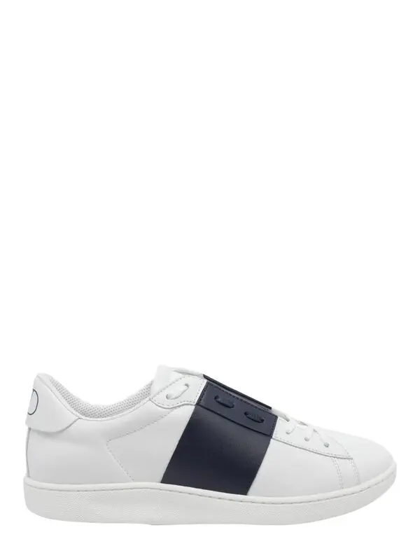 Valentino Garavani Open Calf Leather Sneakers With Vlogo Signature - White 1