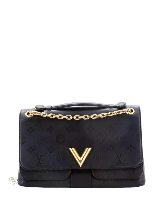 LOUIS VUITTON Monogram Leather Shoulder Bag - Black