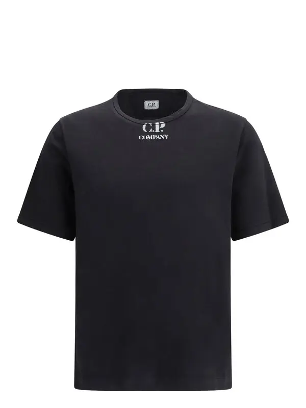 C.P. COMPANY Printed Logo T-shirt - Black