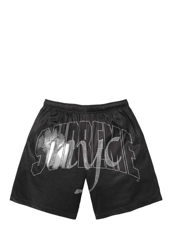 Supreme Rhinestone Mesh Short - Black