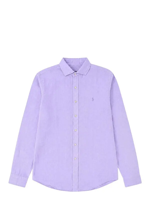 Polo Ralph Lauren Slubby Linen Sport Shirt - Purple