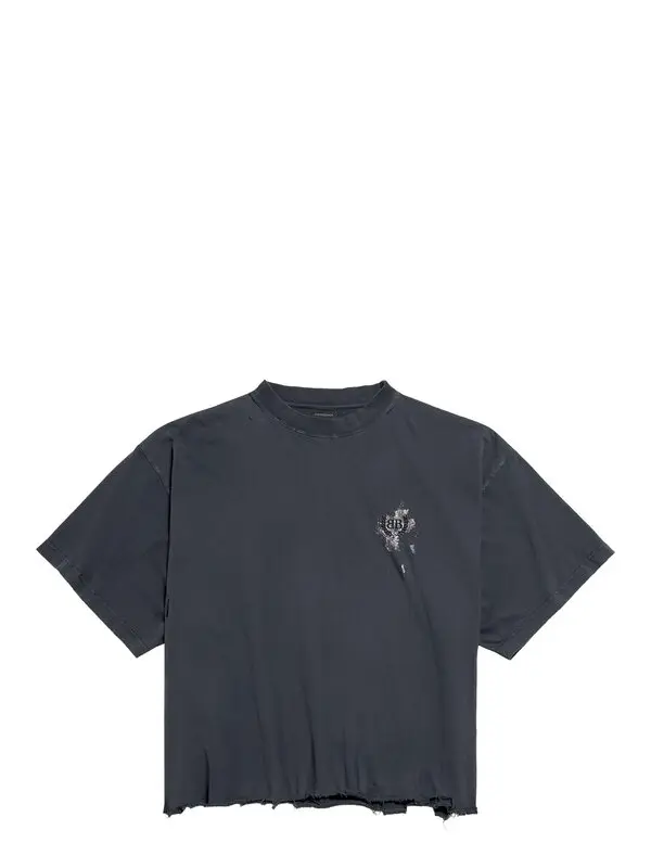 Balenciaga Cropped T-shirt - Black