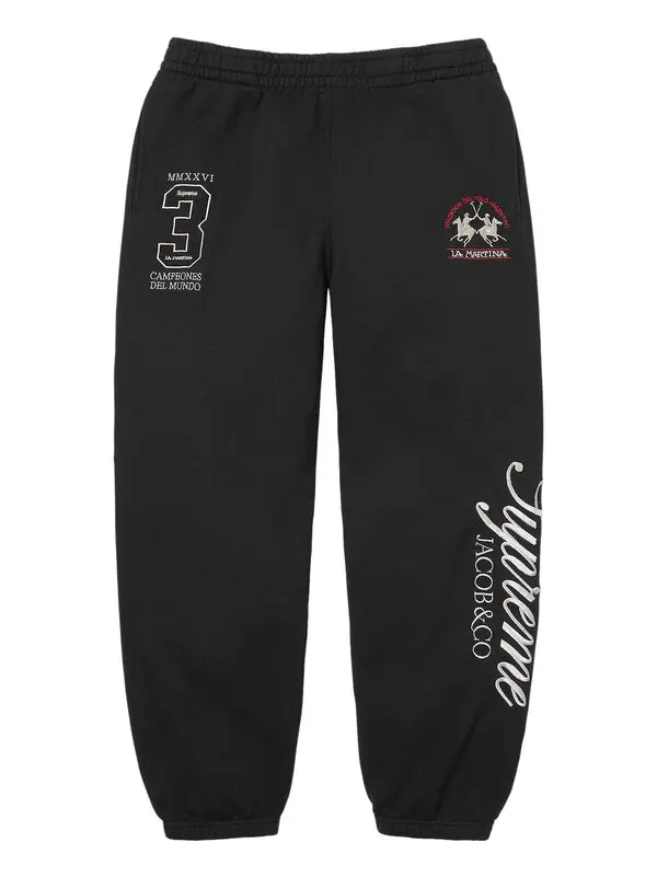 Supreme X La Martina X Jacob & Co Sweatpant - Black