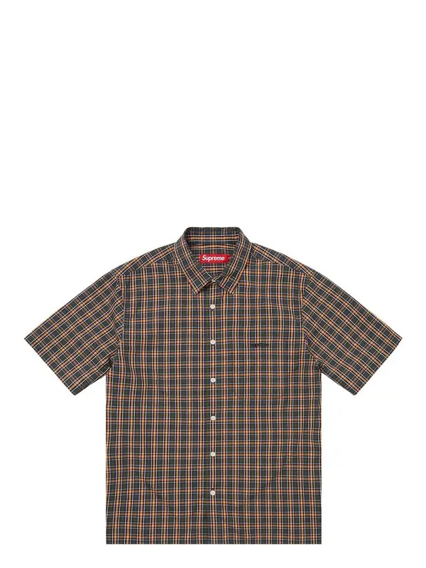 Supreme Plaid Short Sleeve Button Up Shirt - Blue
