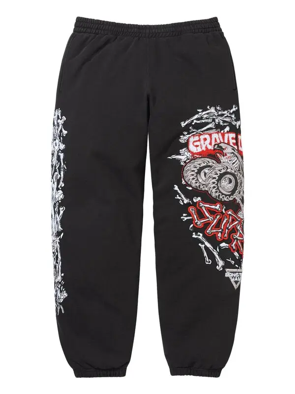 Supreme Monster Jam Grave Digger Bones Sweatpant - Black