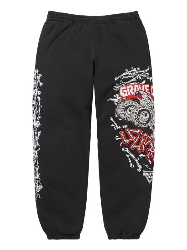 Supreme Monster Jam Grave Digger Bones Sweatpant - Black