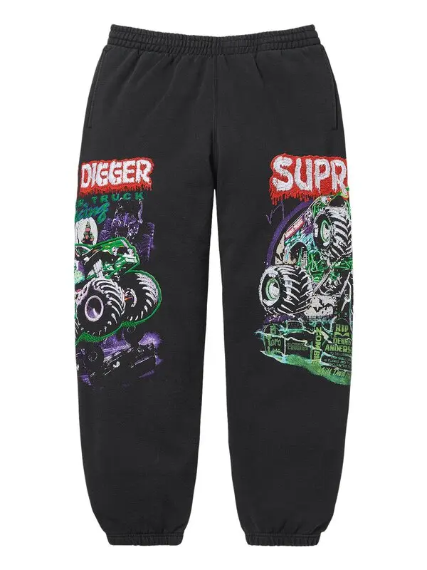 Supreme Monster Jam Grave Digger Sweatpant - Black