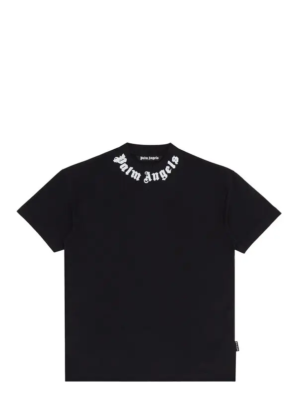 Palm Angels Logo Neck T-shirt - Black