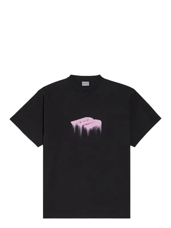 Balenciaga Oversized Graphic T-shirt - Black