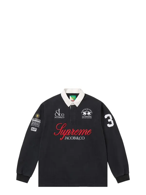 Supreme X La Martina X Jacob & Co Rugby Shirt - Black