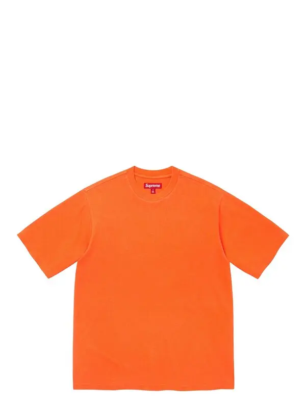 Supreme Rhinestone Script Short-sleeve Top - Orange