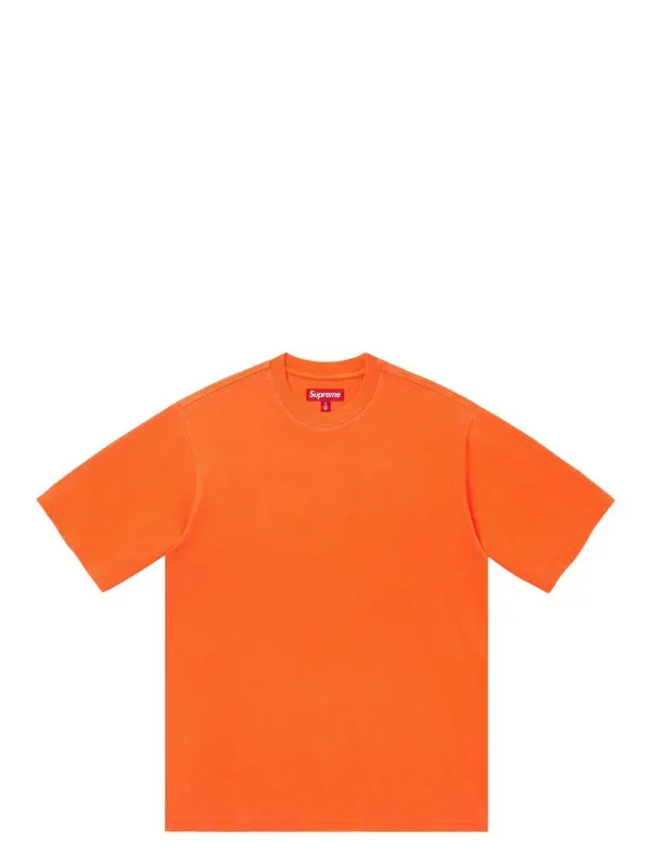 Supreme Rhinestone Script Short-sleeve Top - Orange