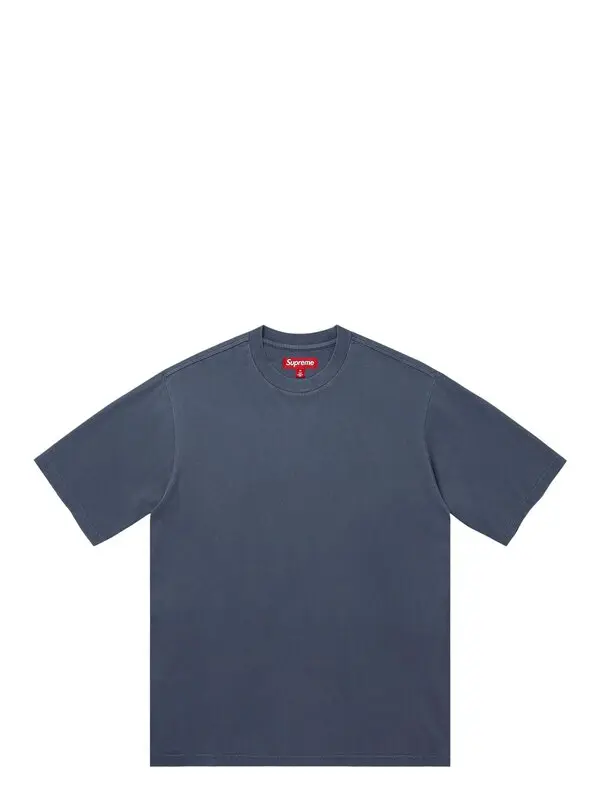 Supreme Rhinestone Script Short-sleeve Top - Blue