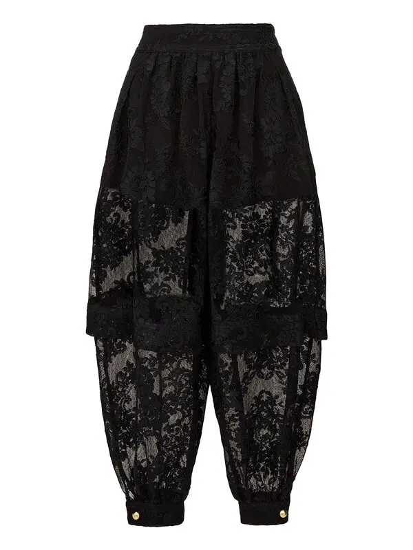 Zimmermann Luna Lace Harem Pants - Black
