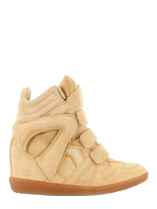 Isabel Marant Étoile Bekett Suede And Leather Wedge Sneakers - Multicolor