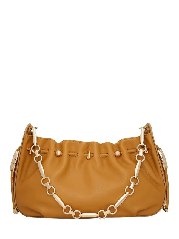 Zimmermann Halcyon Leather Clutch With Drawstring And Chain Strap - Multicolor