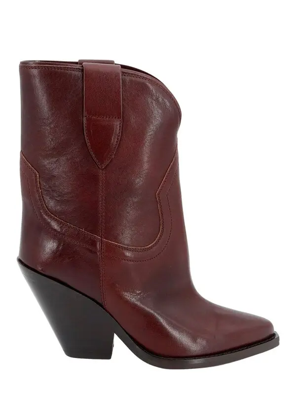 Isabel Marant Étoile Leyane" Leather Pointed Toe Boots - Multicolor