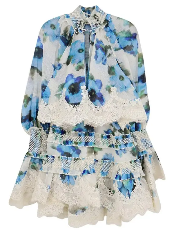 Zimmermann Alchemy Shirred Mini Dress - Multicolor