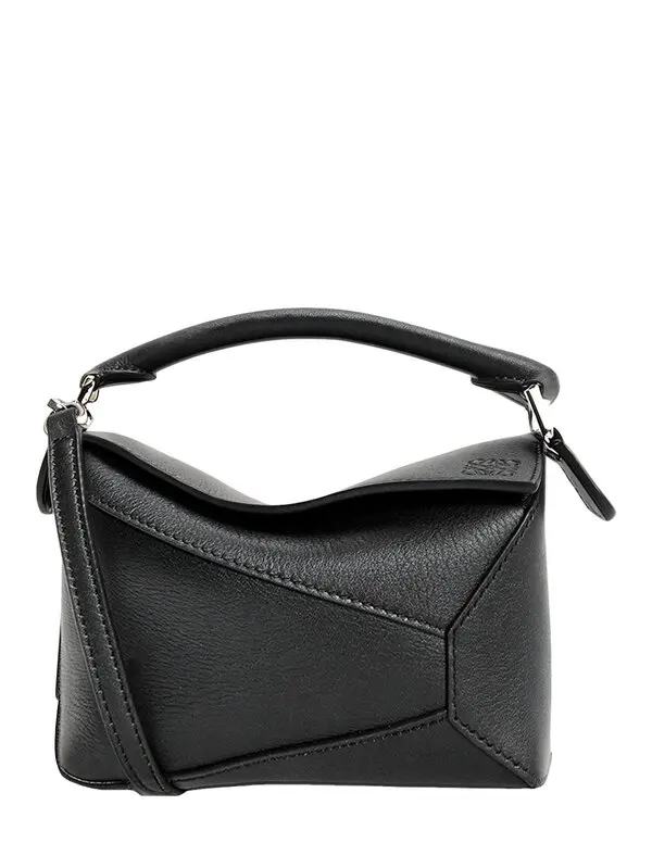 Loewe Puzzle Edge Leather Handbag - Black