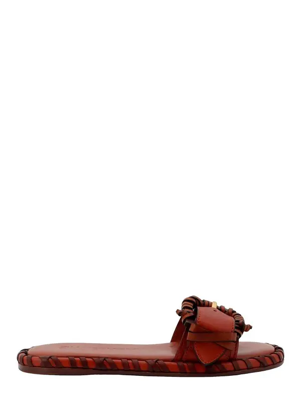 Zimmermann Alchemy Leather Sandals With Woven Details - Multicolor