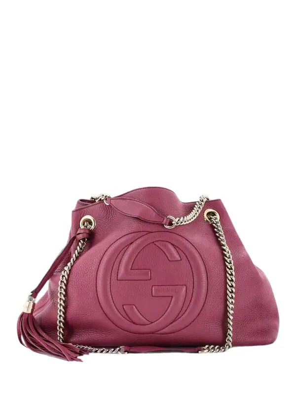 Gucci Soho Chain Strap Leather Medium Shoulder Bag - Pink