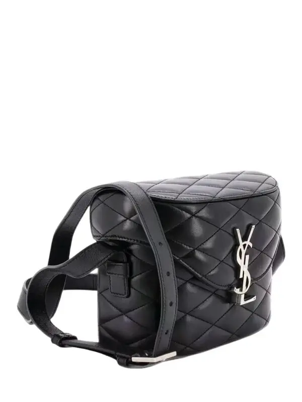 Saint Laurent June Box Bag Quilted Leather Crossbody Bag - Black