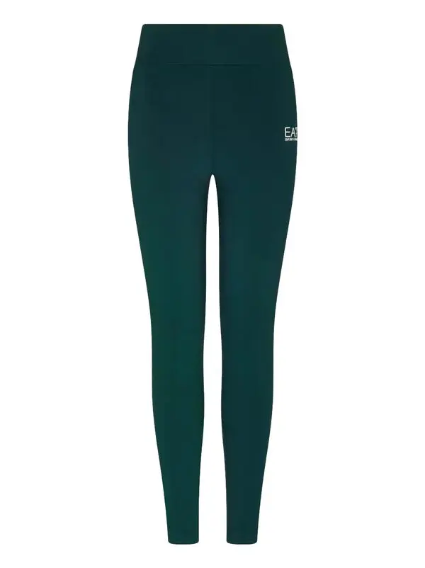 EA7 High-waisted Logo-print Leggings - Green