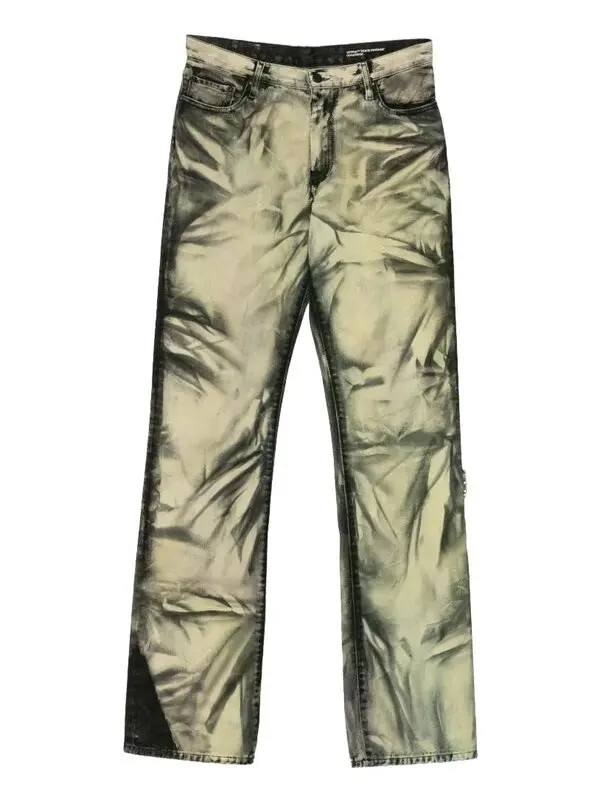 Off-White Acid Wash Denim Jeans - Neutrals