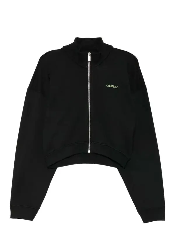 Off-White Arrow Leaves Zip-up Sweatshirt - Black