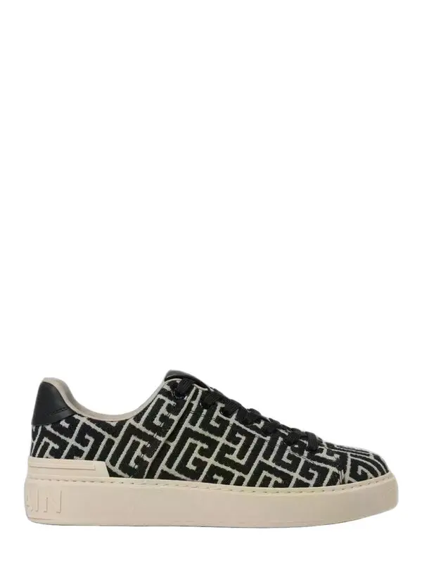 Balmain B-court Jacquard Sneakers - Black