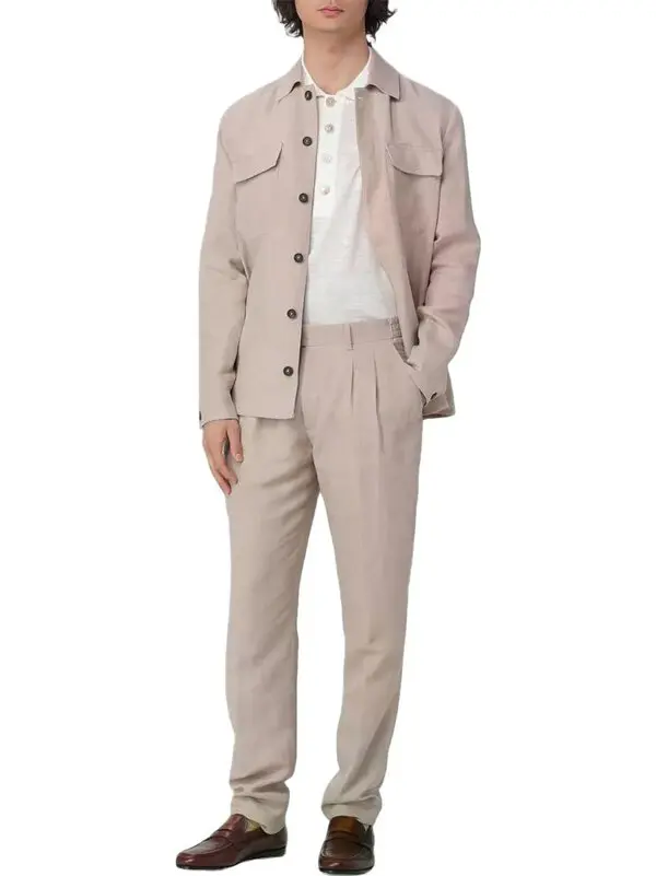 Eleventy Button-up Chest-pocket Suit - Neutrals