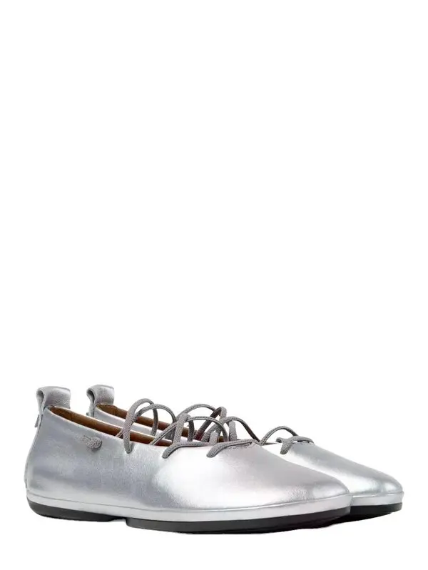 Camper Right Nina Lace-up Ballet Flats - Silver