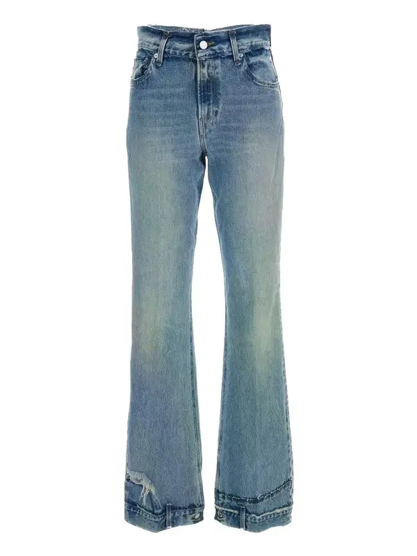 HAIKURE Faded Straight-leg Jeans - Blue