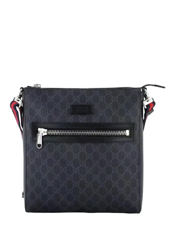 Gucci Gg Coated Canvas Medium Messenger Bag - Black