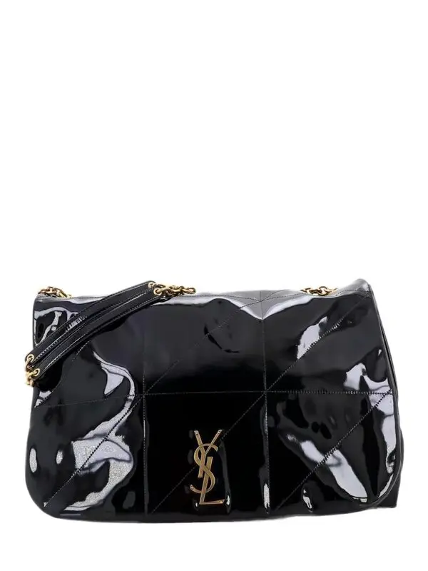 Saint Laurent Jamie 4.3 Quilted Patent Large Shoulder Bag - Black
