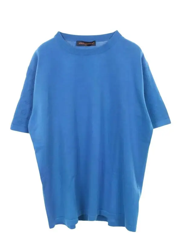 LOUIS VUITTON 2010s Monogram Knit T-shirt - Blue