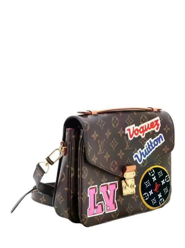 LOUIS VUITTON Monogram Canvas Pochette Metis Limited Edition Patches Crossbody Bag - Brown