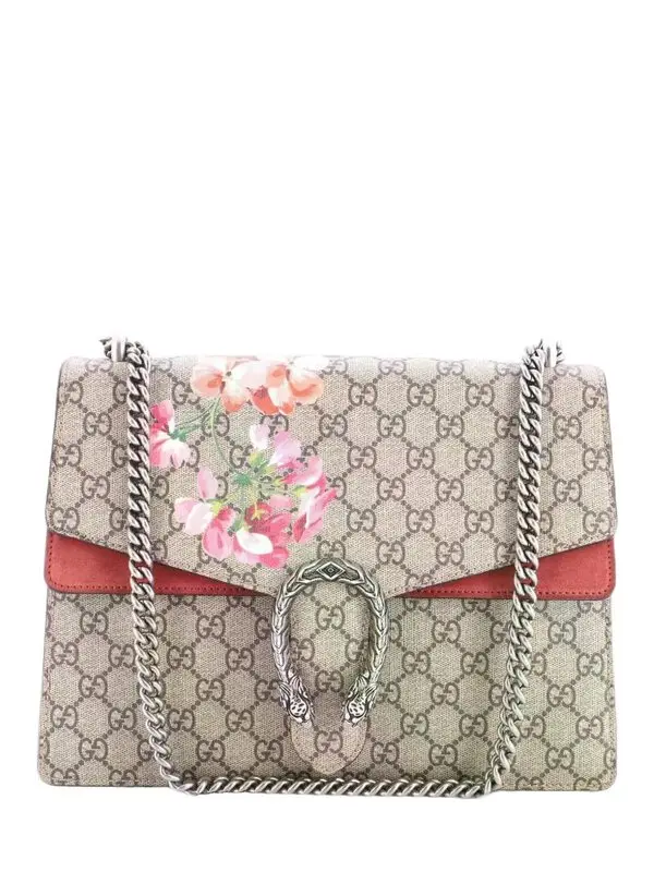 Gucci Dionysus Blooms Print Gg Coated Canvas Medium Shoulder Bag - Brown