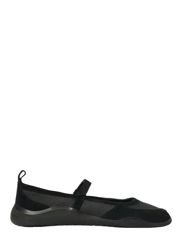 VIC MATIE Suede Panelled Ballet Flats - Black