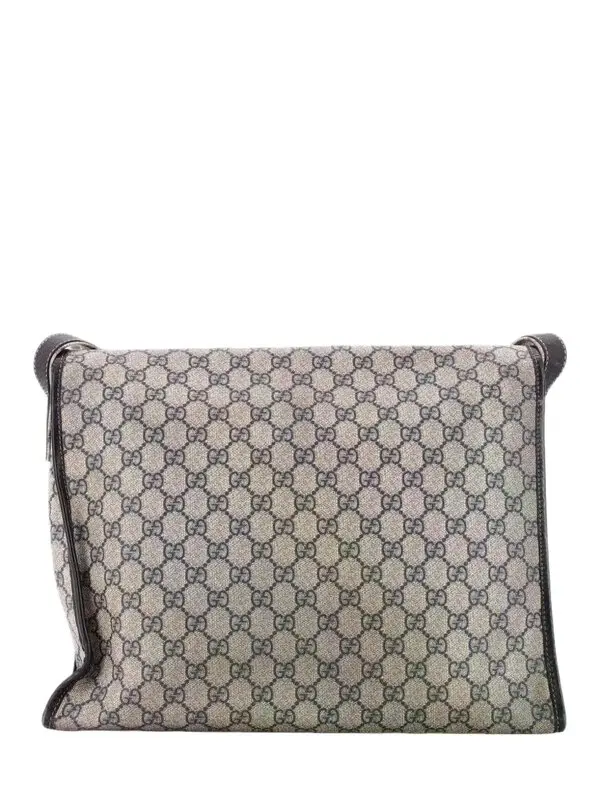 Gucci Gg Coated Canvas Messenger Bag - Blue